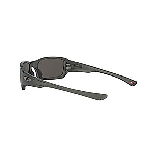 Oakley Men's OO9238 Fives Squared Polarized Rectangular Sunglasses, Grey Smoke/Warm Grey, 54 mm