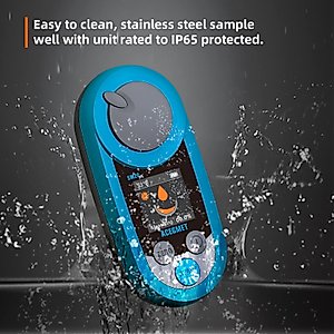 Digital Brix Refractometer, ACEGMET Automatic Temperature Compensation Brix Refractometer Range 0-53%, ±2 PSU Accuracy, 1 PSU Resolution Brix Meter