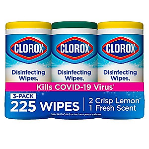 Fresh Step Clorox Disinfectant, 75 Count (Pack of 3), White, 225