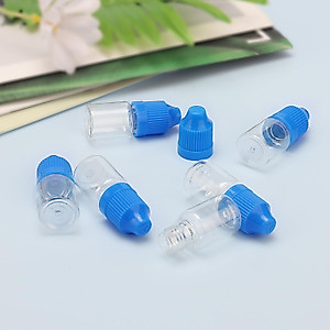 Newzoll 5 ml Empty Plastic Dropper Clear Bottles e-juice E-Liquid Childproof 10PCS Blue Cap