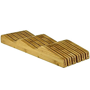 W Home Premium Bamboo Knife Storage Block, Beige, up to 16 (HC-KB-123)