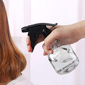 SUPERLELE Spray Bottles 7pcs 8oz Empty Plastic Spray Bottle with Adjustable Nozzle for Hair and Cleaning Solutions Includes Funnel and Labels