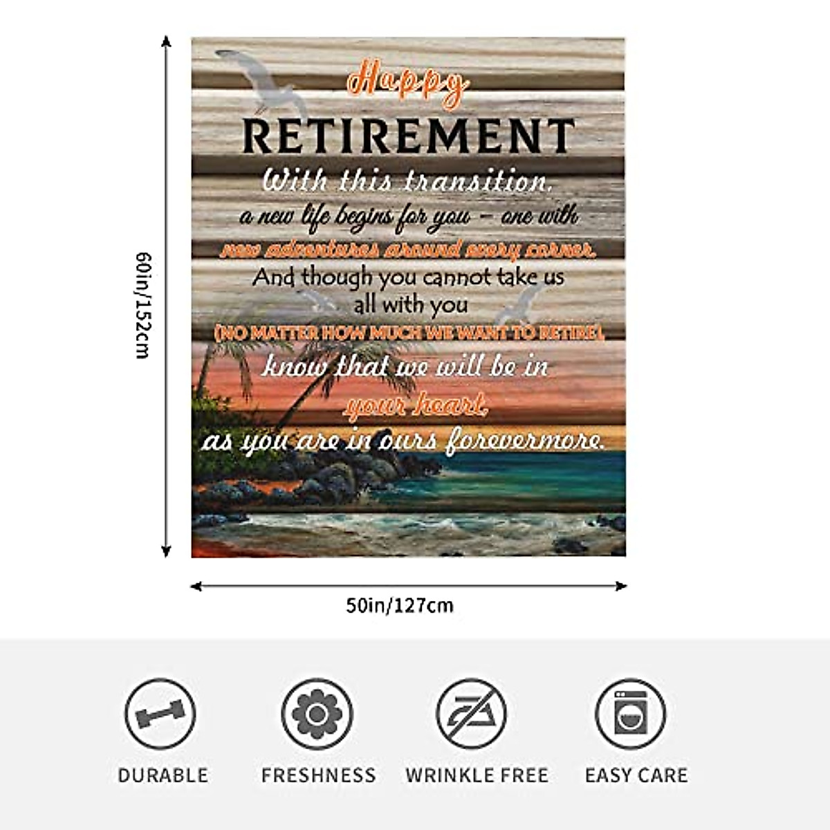 Asithom Retirement Gifts for Women, Retirement Throw Blankets,Retirement Gift for Men,Soft Retirement Blanket for Teachers,Retired Friends,Nurses,Doctors,Coworker Going Away Blankets (50 X60'')