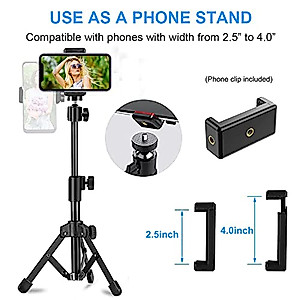 Webcam Tripod Stand Extendable Desktops Tripod for Camera/Phone/Webcam, Desk Tripod Mount Holder Compatible with Logitech Stream Webcam C925e C922x C922 C930e C930 C920 C615 /Camera/iPhone/Ring Light