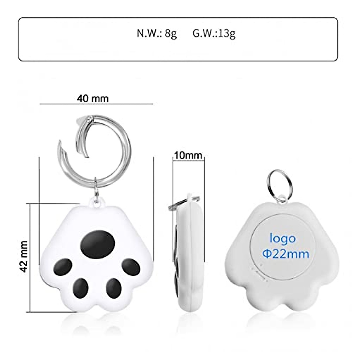 Cat Dog Mini Tracking Loss Prevention Locator, Anti-Lost Waterproof Device Tool Pet GPS Locator, for Finding Objects Kids Children Wallet Luggage