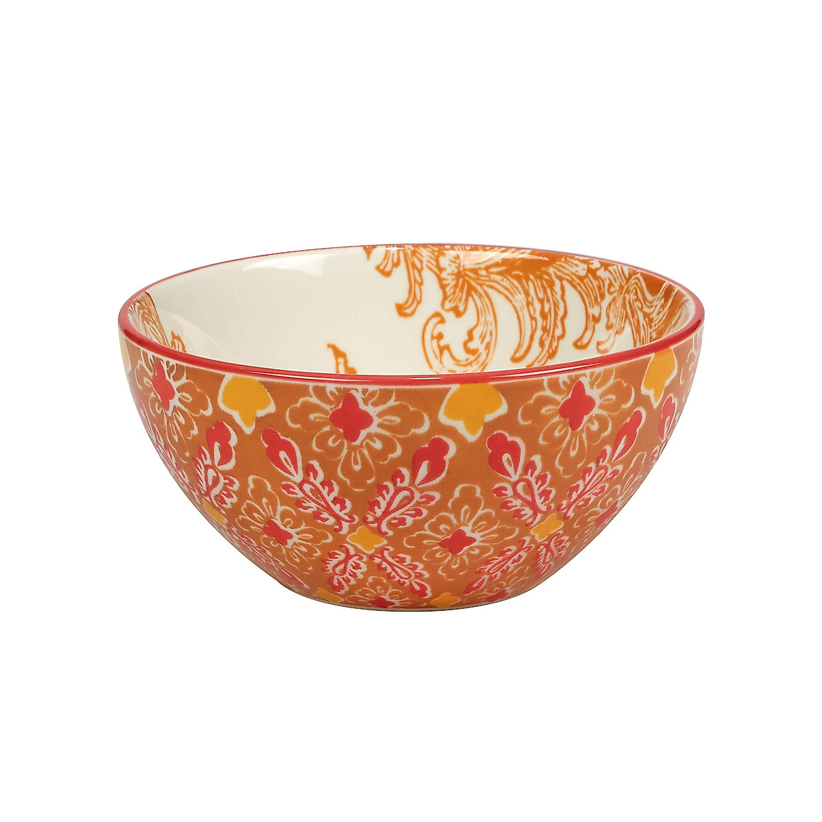 Certified International Damask Floral 6.25"All Purpose Bowls, Set of 6 Assorted Designs,