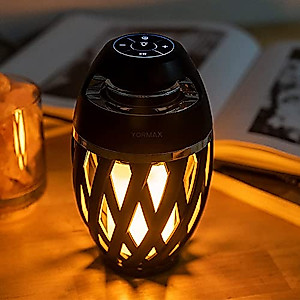Outdoor Bluetooth Speaker, Yormax Flame Lantern Speakers TWS Allow to Sync Two, Gifts for Men Women, Stereo Speakers for Camping/Garden/Patio Decor, Gadgets for Him Her Dads Mom Wife Husband 1 Pack