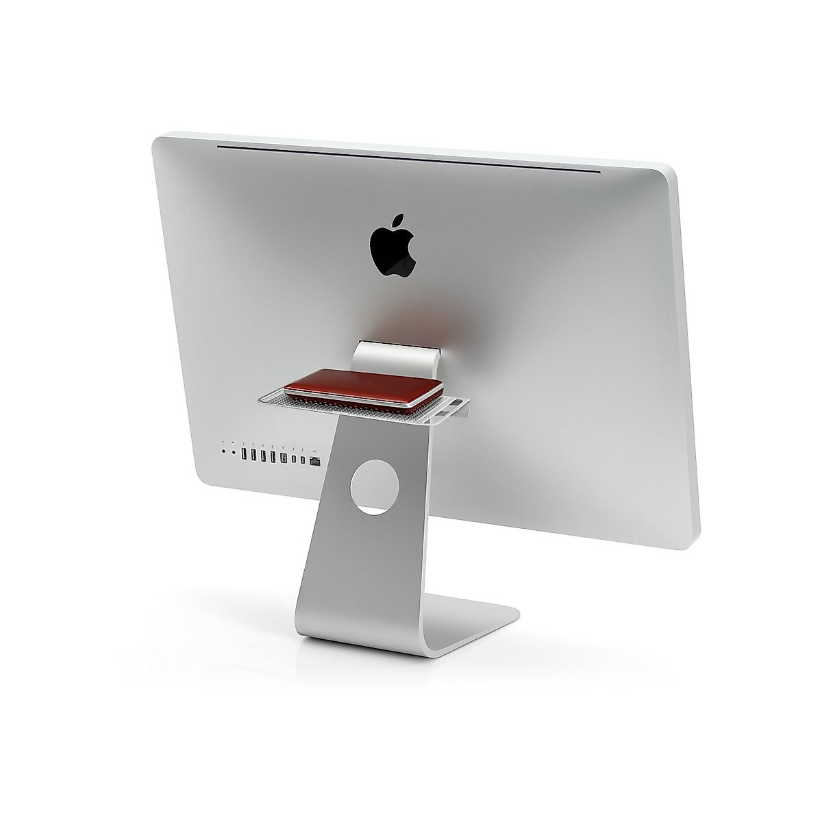 Twelve South Backpack for iMac and Apple Displays | Hidden Storage Shelf for Hard Drives and Accessories (Silver)