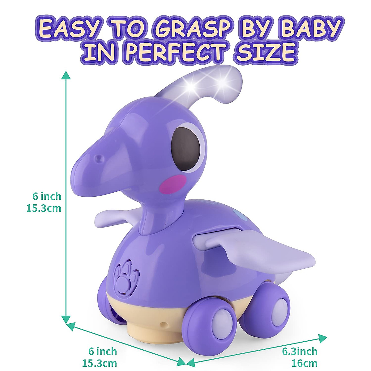 Kidpal Baby Toys 18 to 24 Months, Toys for 2 Year Old Boys Girls with Light and Music, Touch & Go Crawling Toys for babies18-24months, Baby Toys 18 Months, Gifts Toys for Age 2 Toddler