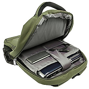 Vangoddy Germini 15.6 Inch Laptop Backpack Casual Daypack for Acer Aspire, Chromebook 15, Asus Aspire E5, ROG, Razer Blade, Toshiba Satellite, Tecra Series 14 inch 15.6 inch Laptop, Olive Green