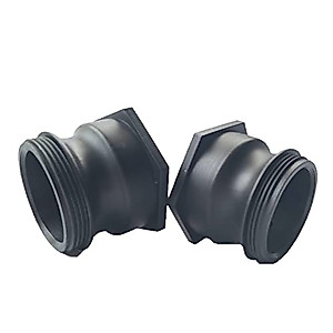 2 pack of IBC tote valve adapters 2" NPT female x 2" NPT Male IBC tote adapter cam and groove fittings with 2" fine thread male end for IBC tote valve cap