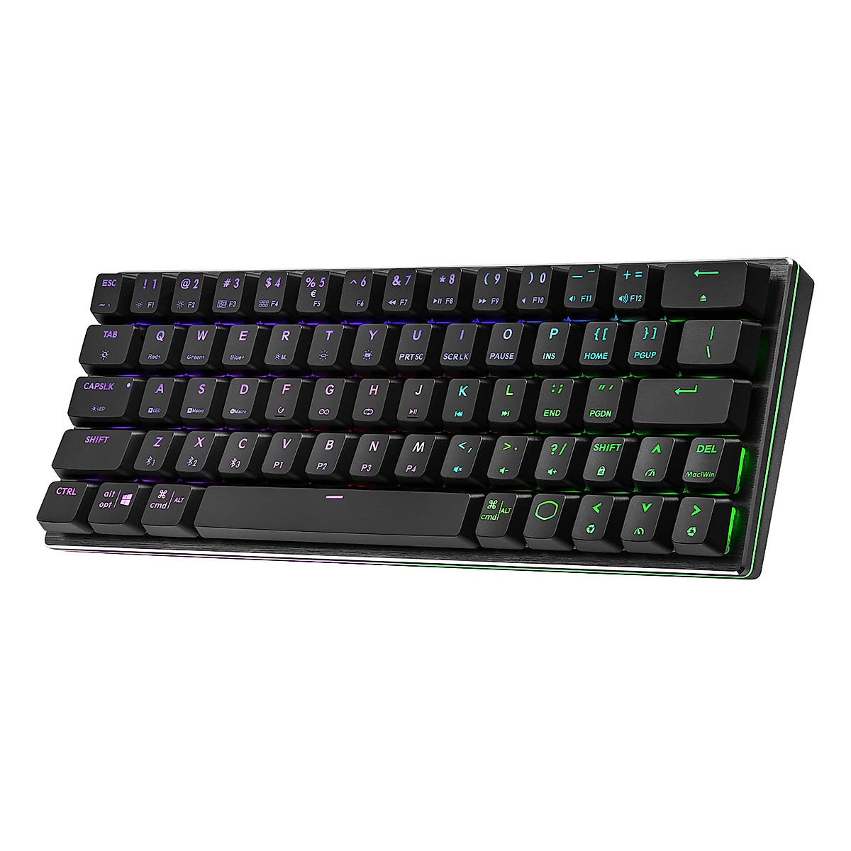 Cooler Master SK622 60% Wireless Bluetooth Space Gray Mechanical Low Profile Gaming Keyboard, Linear Red Switches, Customizable RGB, Ergonomic Design, Mac/Windows, QWERTY (SK-622-GKTR1-US)