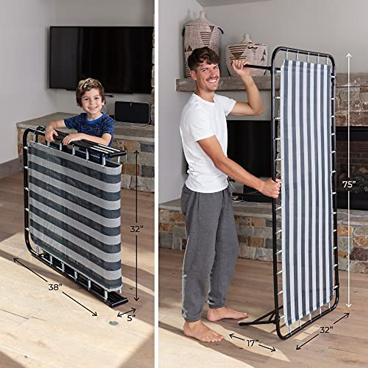 LiteBed™ Folding Bed with Memory Foam Mattress - Portable Fold Up Bed with Storage Bag - Luxurious Foldable Bed with Frame - Foldaway Guest Bed - Hideaway Cot for Adults & kids - NO-RISK 100-DAY TRIAL