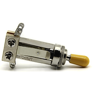 Switchcraft 3way Toggle Switch Long Frame with Amber Tip for Gibson Les Paul