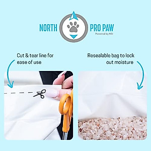 Northern Salt North Pro Paw Sub Zero Deicer 25 lb Resealable Ice Melt Bag Pet Friendly Ice Melt, Kid Safe Deicer, Organic Ice Melt Safe for Dogs & Paws, Pet Safe, Works Fast on Driveways & Sidewalks