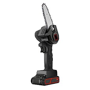 SEAAN Electric Pruning Saw, Mini Electric Chain Saw,Rechargeable 21V Lithium Battery Powered Tree Branch Pruner Garden Tool(Black)