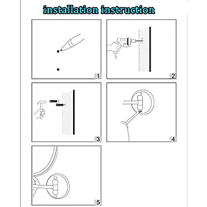 7X Magnifying Lighted Makeup Mirror Wall Mounted Swivel Mirror 6-inch Extending Folding Double Side Cosmetic Bathroom Shaving Mirror Matte Round Chrome Finished Powered by Batteries Vanity Mirror