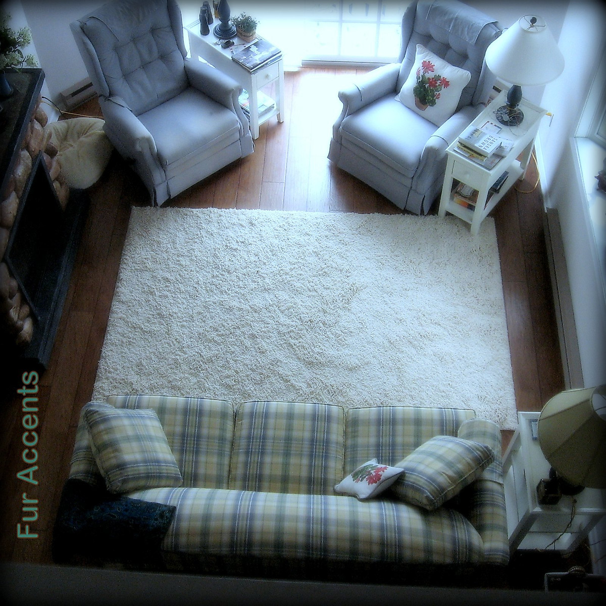 Large White Faux Sheepskin Area Rug - Rectangle - Shag - Luxury Faux Fur - Ultra Suede Backing - Fur Accents Original Design (10'x12')