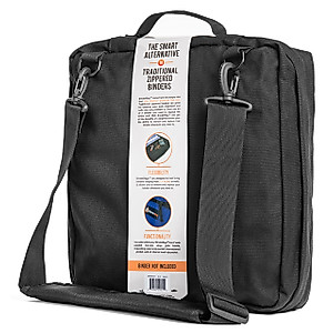 BinderBag Messenger Zippered 3-Ring Binder Bag (Blue)