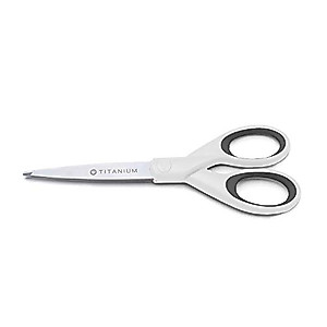 Westcott FBA_15140 7" Titanium Bonded Scissor with Microtip, White