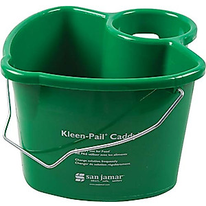 San Jamar KP500 Kleen-Pail Commercial Cleaning Caddy System, Green