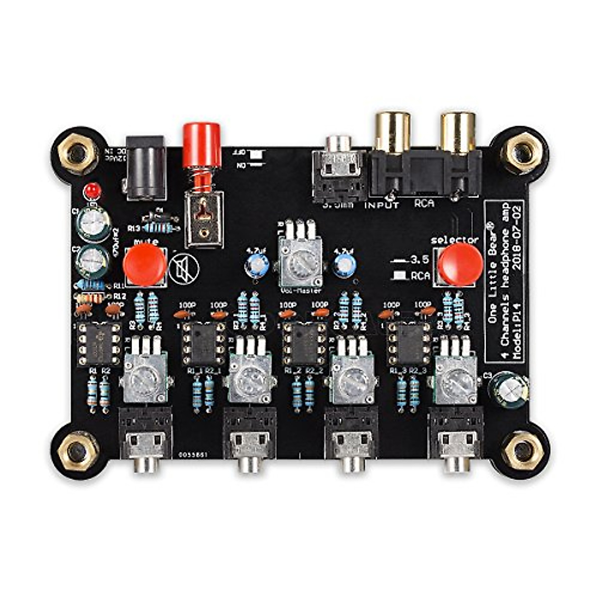 Little Bear Mini P14 Audio 4 Channel Stereo Headphone Headset amp Amplifier