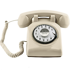 Sangyn Retro Rotary Telephone 1960's Style Old Fashioned Vintage Home Phone with Mechanical Ringer and Speaker Function