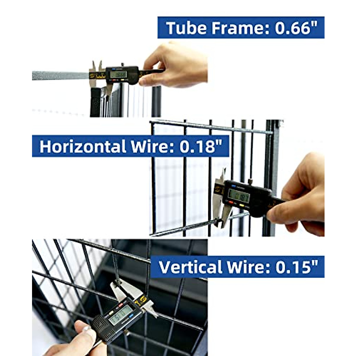 Homey Pet 43" Stackable Heavy Duty Cage W/Feeding Door, Casters and Tray