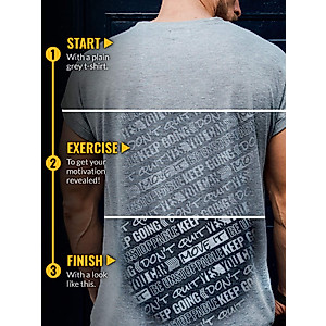 Actizio Men's Workout Shirt Cotton Fabric T-Shirt Short Sleeve Sweat Activated Motivational Exercise Gym Athletic Fit Moisture Wicking Fitness Shirt - Nobody Cares - Work Harder (Size XL)