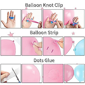 HYOWCH Dollhouse Doll Party Supplies - 114 Pcs Gabbys Theme Balloon Garland Arch Supplies, Pink Purple Teal Balloon Arch For Girls Cat Baby Unicorn Theme Birthday Baby Shower Supplies