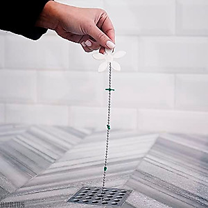 6Pcs Shower Hair Drain Catcher Shower - Disposable Hair Catcher Shower Drain Bathtub Drain Stopper Chain Flower Drain Protector Hook for Sink - Toilet Clog Remover Heavy Duty Drain Hair Catcher BURIUS