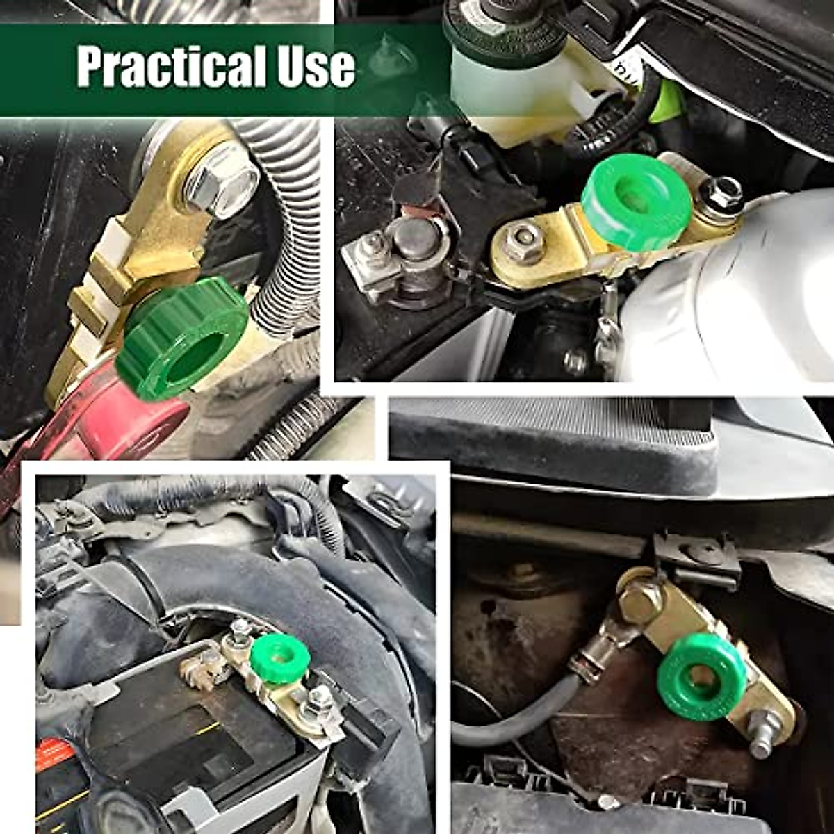 AICEL Car Side Post Battery Disconnect Switch, Side Terminal Battery Power Cut Off Switch for 3/8 Inch Electrical Equipment, Battery Master Switch Isolator for Car Boat Marine Truck
