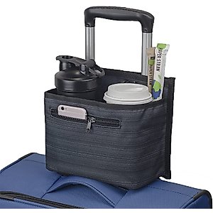 ZHCHG Luggage Travel Cup Holder Attachment for Suitcase Drink Carrier Caddy, Coffee Mug and Tumblers, Traveler Carry on Hands Free Accessory- Gifts for Flight Attendants Travelers Accessories