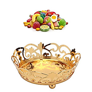 Kitchen Countertop Tray Gold Serving Bowl Turkish Serving Tray Gold Cupcake Stand Snacks Serving Tray for Cupcake Display Birthday Party Dessert Wedding