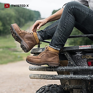 Twisted X Women's 4" Work Hiker Boot, Tan, 6 M