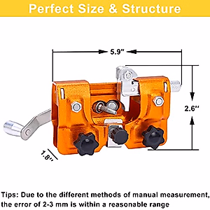 Latest Version Chainsaw Sharpening Jig, Chain Saw Sharpener Tool with 3Pcs Hard Tungsten Sharpening Burr, Universal Chain Saw Chain Sharpening Jig Kit for 4"-22" Kinds of Chain Saws and Electric Saws
