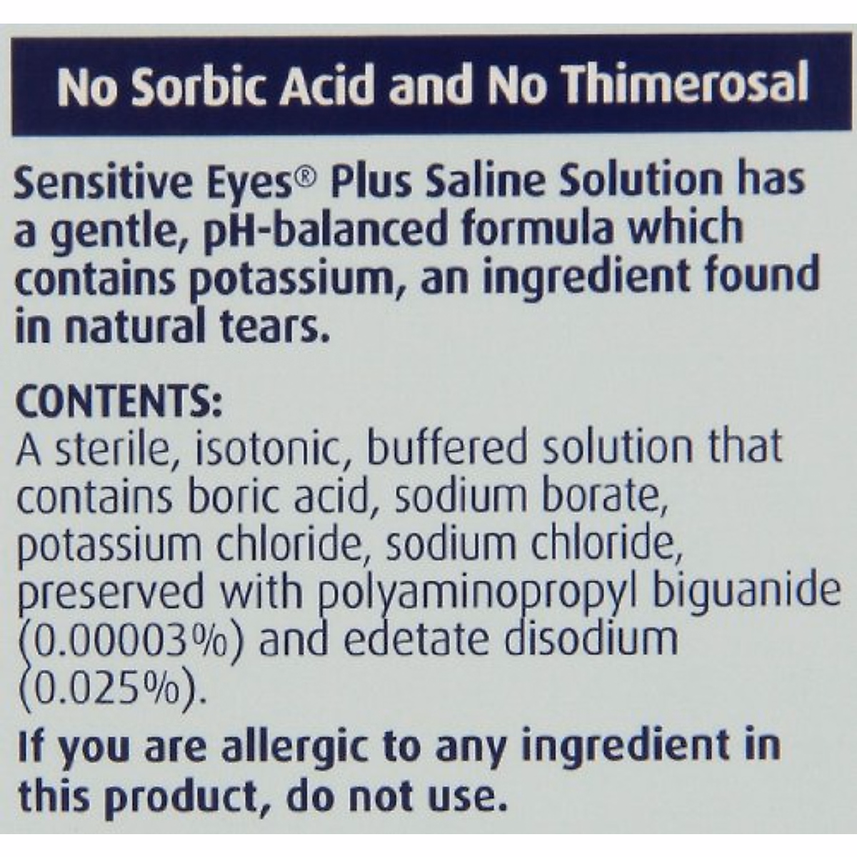 Sensitive Eyes Plus Saline Solution, 12 oz