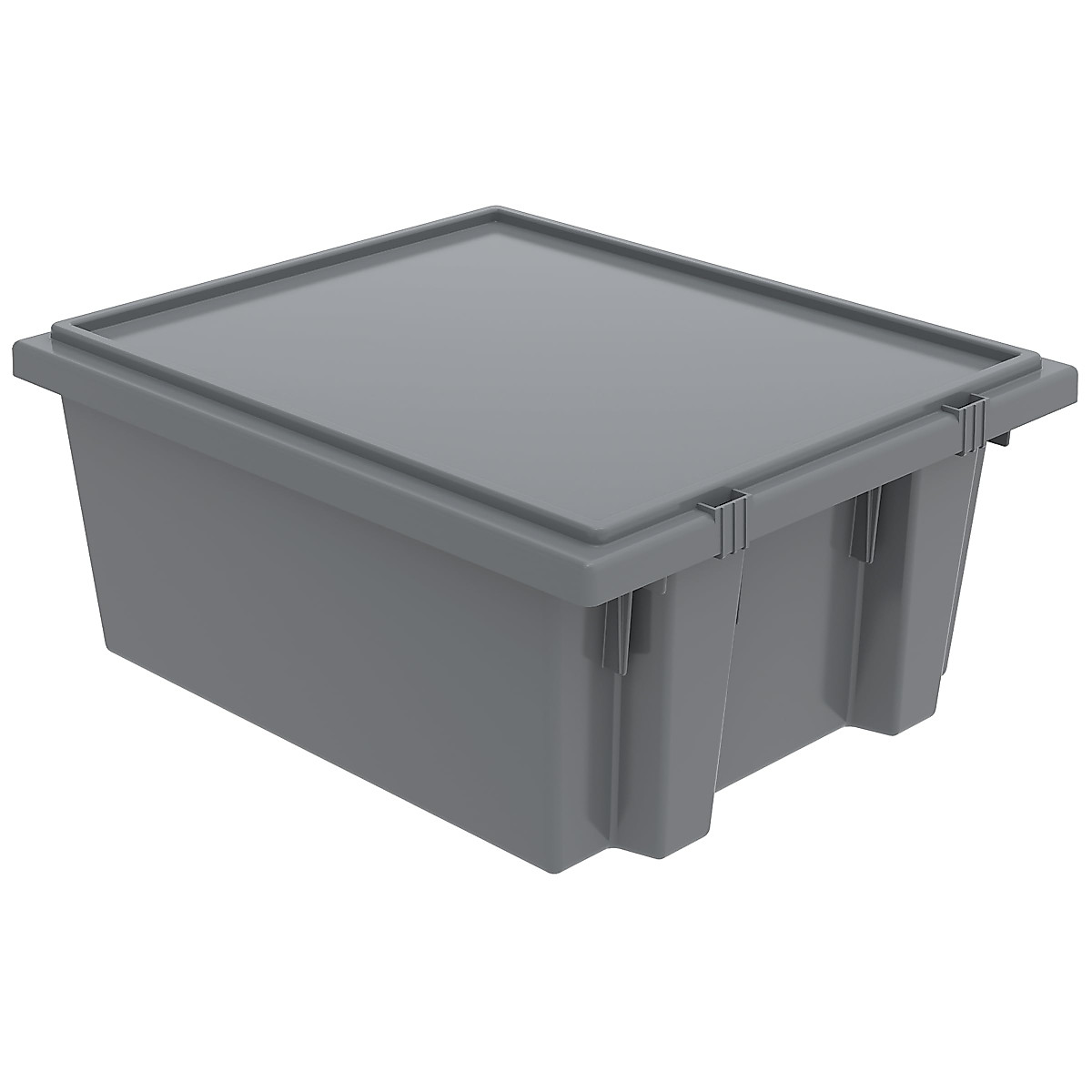 Akro-Mils 35231 Lid for 35225 and 35230 Plastic Nest and Stack Storage Tote, Grey, (3-Pack)