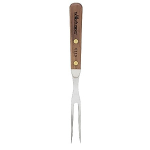 HIC Kitchen Dexter-Russell All-Purpose Fork, Stainless Steel with Walnut Handle, Made in the USA, 10-1/2