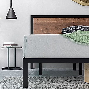 ZINUS Mory Metal Platform Bed Frame / Wood Slat Support / No Box Spring Needed / Easy Assembly, King