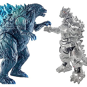 TwCare Set of 2 Mecha Godzilla Earth MechaGodzilla Kiryu Toys, Kaiju Universe Action Figures King of The Monsters Movable Joints Movie Series Soft Vinyl, Travel Bag