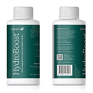 Gardyn HydroBoost for Gardyn Hydroponic Indoor Gardens - 250 ML (Plant Based Water Treatment-Lowers PH, Balances Plant Nutrients & Reduces Need for More Intensive Hydroponic Growing System Cleanings)