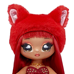 Na Na Na Surprise Sweetest Gems™ Ruby Frost 7.5" Fashion Doll Garnet Birthstone-Inspired with Red Hair, Taffeta Dress and Brush, Poseable, Great Toy Gift for Kids Girls Boys Ages 5 6 7 8+ Years