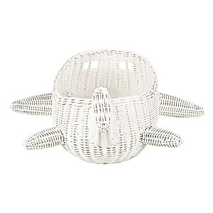 Kouboo Wicker Airplane Kids Storage Basket, White