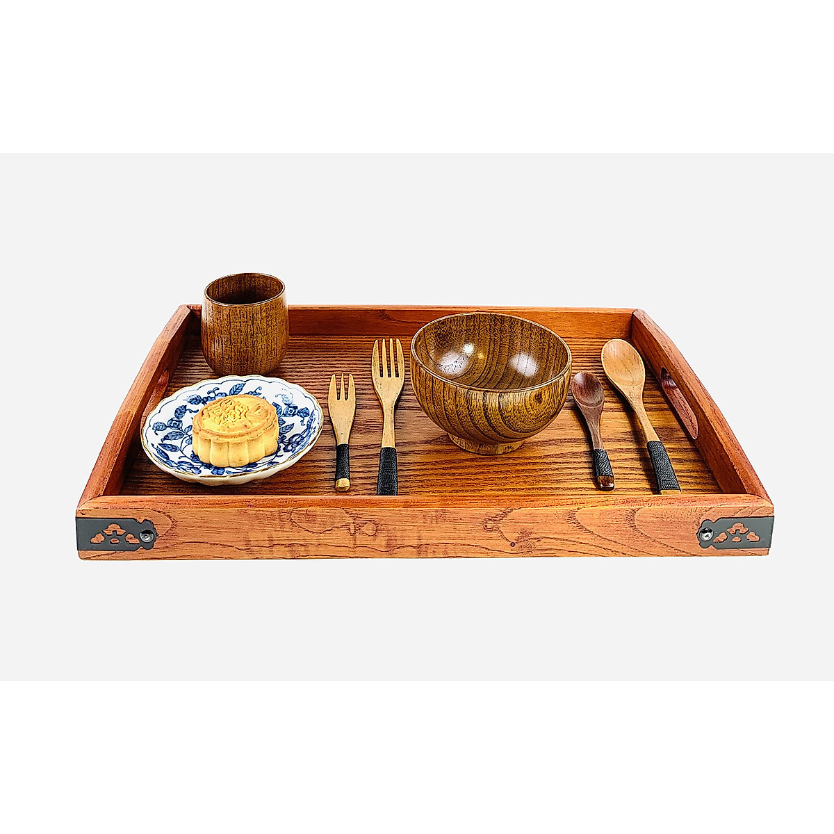 JapanBargain 2686x4, Set of 4 Wooden Dessert Spoons Coffee Spoons Yogurt Spoons Snack Spoons Ice Cream Spoons Small Children Spoons, 5-1/4 inch