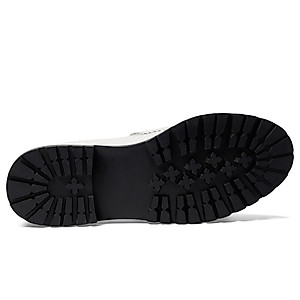 Steve Madden Women's Minka Loafer, White Leather, 7.5