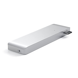 Satechi Aluminum Type-C USB 3.0 3-in-1 Combo Hub Adapter - 3 USB 3.0 Ports and Micro/SD Card Reader - for M2/ M1 MacBook Pro/Air, M2/ M1 iPad Pro/Air, M2 Mac Mini, iMac M1 (Silver)