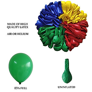 HYOWCHI Cartoon Friends Birthday Party Supplies - 124 Pcs Cartoon Theme Balloon Garland Arch Kit, Red Blue Yellow Green Latex Balloon Arch For Friends Inspired Birthday Party Decorations