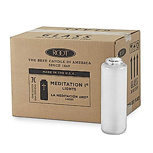 Root Candles Prayer Candles Clear Glass Devotional 7-Day Prayer Candle, 12-Count, Meditation