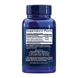 Life Extension Optimized Cran-Max®, cranberry whole fruit concentrate with hibiscus extract, best in class support for female urinary tract health, gluten-free, vegetarian, non-GMO, 60 capsules